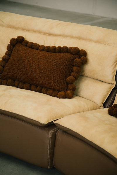 Classica Lumbar Pom Pom Cushion #2 | Rust – Pampa - US